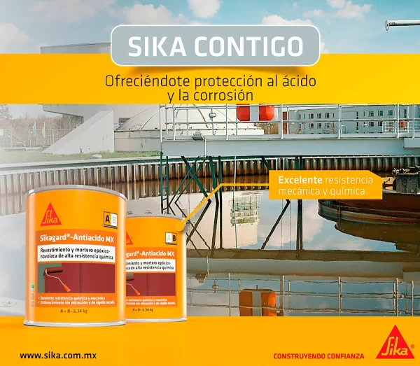 Sikagard Antiacido MX gris (A+B) Unidad 6,3 Kg - Recubrimiento con ...